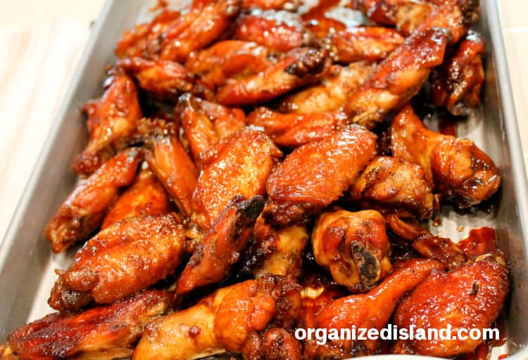 Glazed Chicken Wings - Organized Island