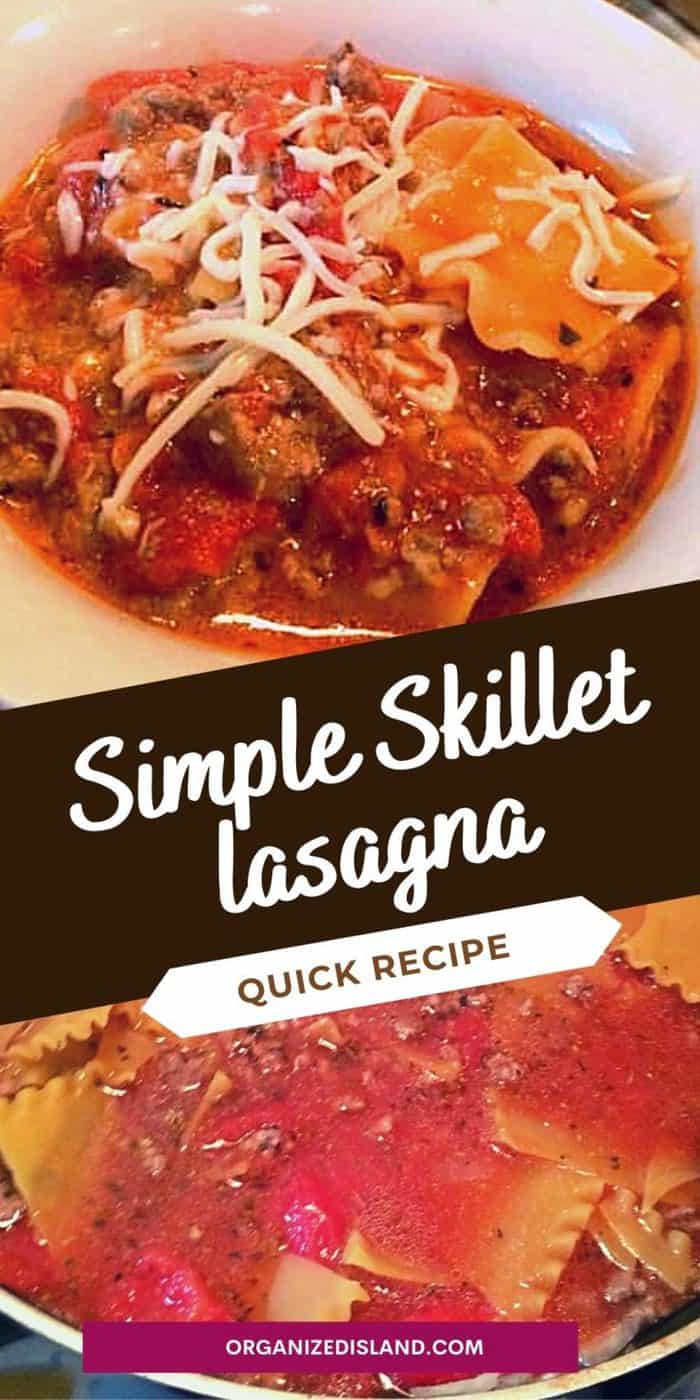Simple Lasagna - Organized Island