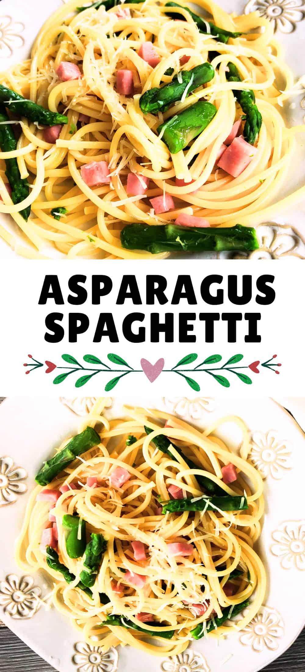 Ham and Asparagus Spaghetti - Organized Island
