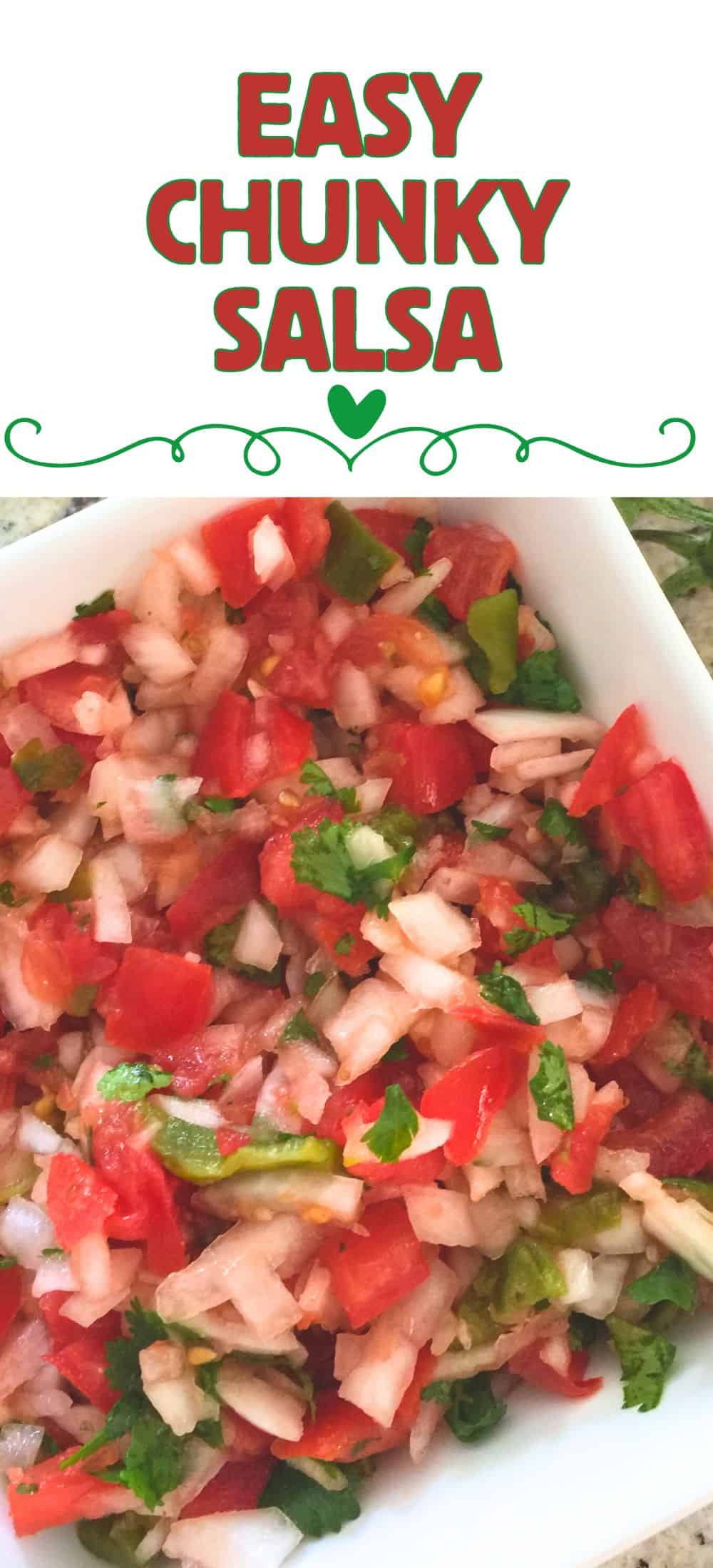 Easy Chunky Salsa Recipe - Organized Island