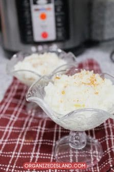 Pressure Cooker Jasmine Rice Pudding - Organized Island