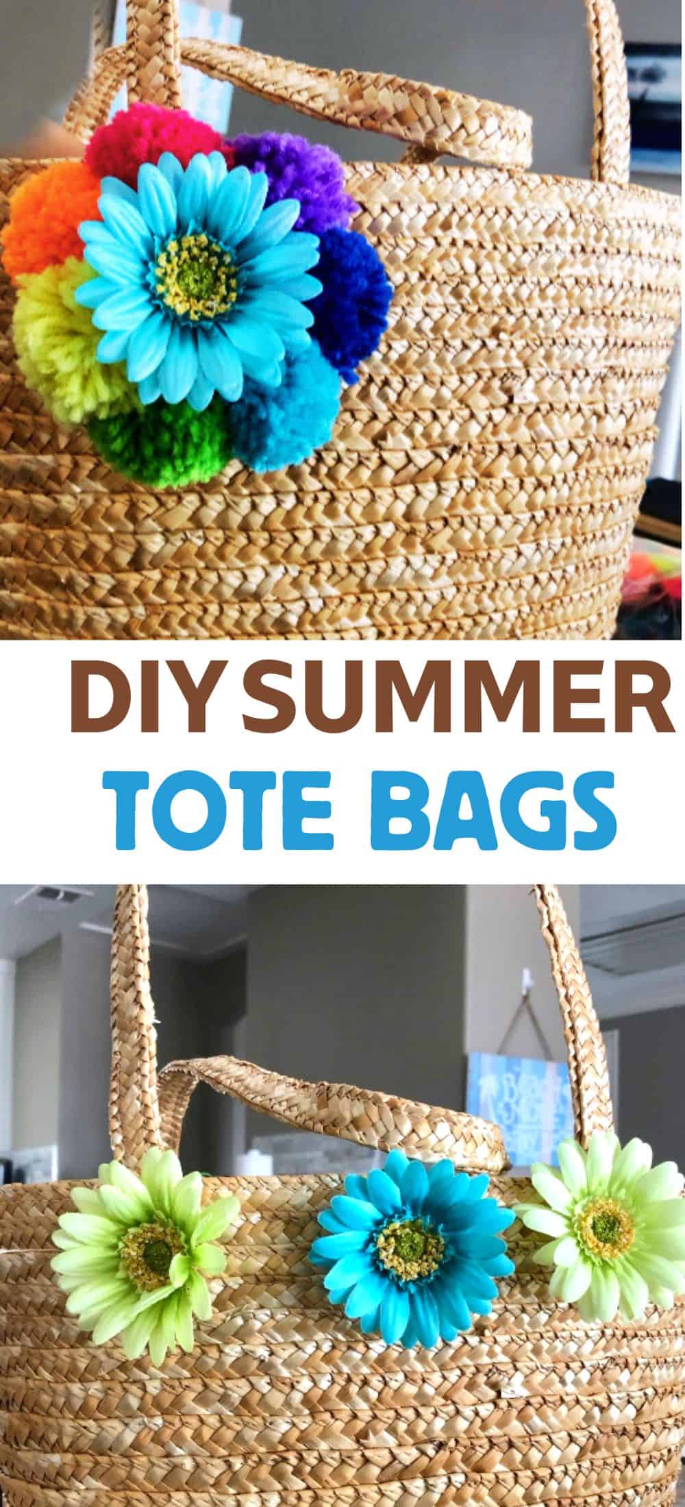 DIY Straw Tote Bag Quick Craft Idea - Organized Island