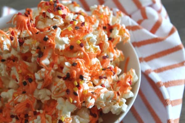 Candied Fall Popcorn Recipe - Organized Island