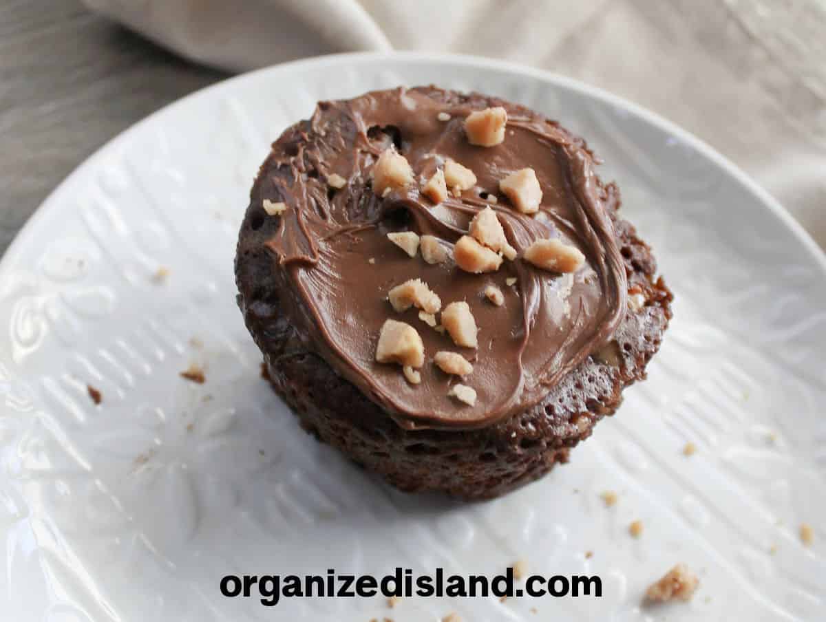 Chocolate Nutella Mug Cake - Organized Island