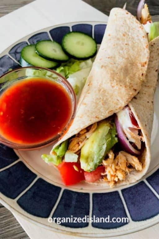 Spicy Chicken Wraps - Organized Island