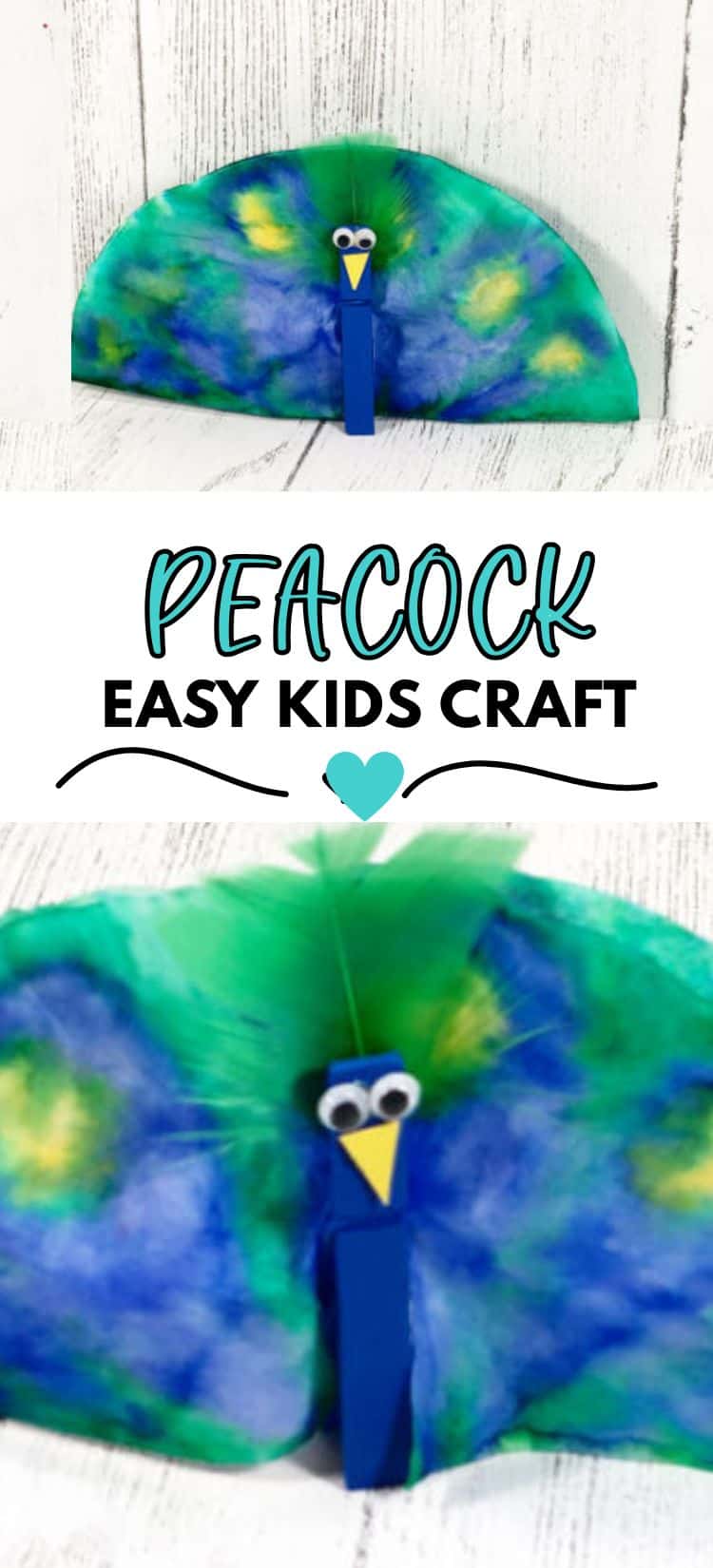Bird Craft - Peacock Craft Tutorial - Organized Island