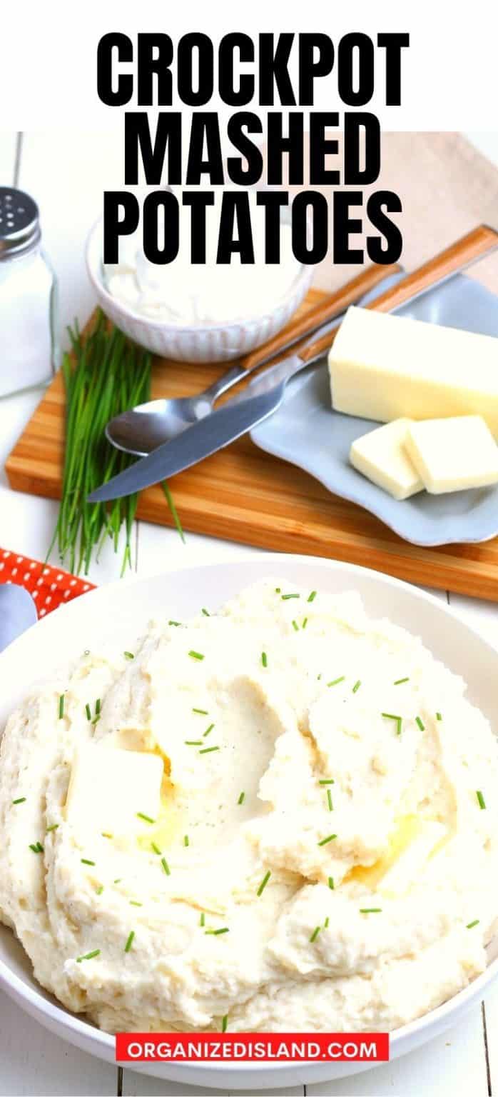 Crockpot Mashed Potatoes - Organized Island