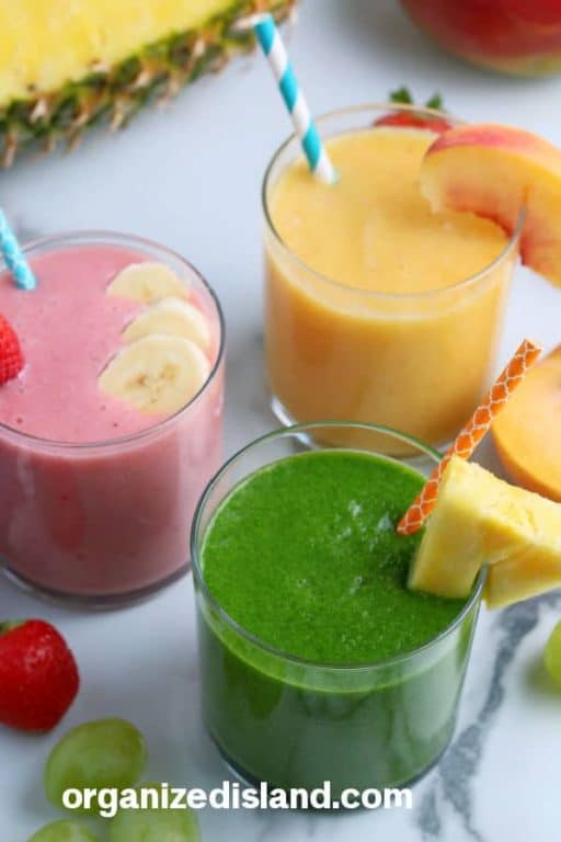 Healthy Fruit Smoothies - Organized Island