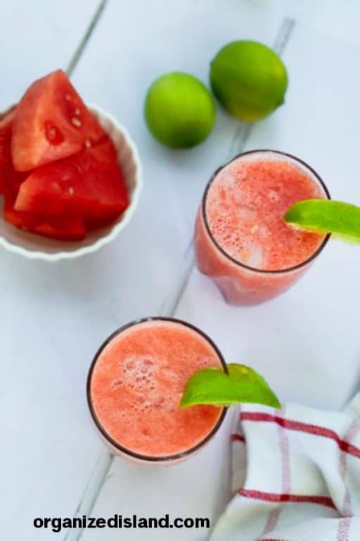 Watermelon Smoothie Recipe - Organized Island