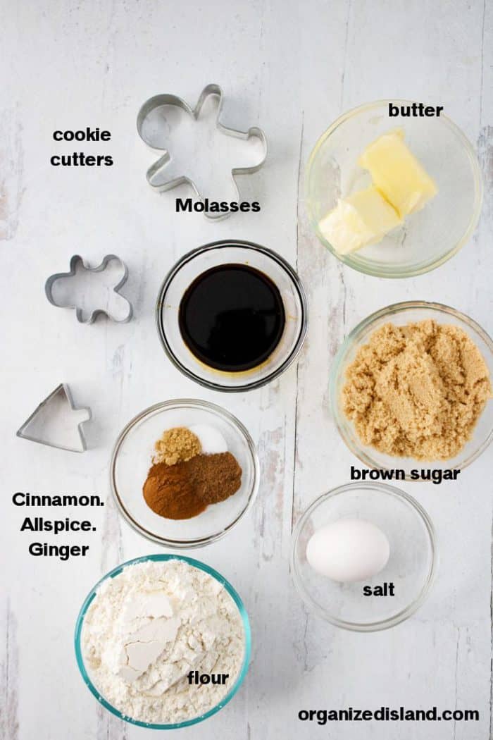 Plain Gingerbread Cookies - Organized Island