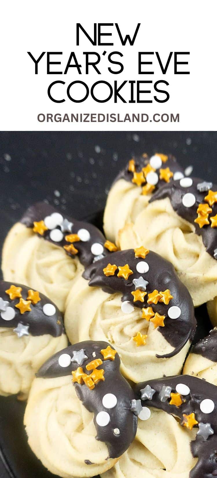 New Years Eve Dipped Cookies - Organized Island