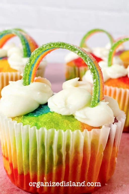 Easy Rainbow Cupcakes - Organized Island