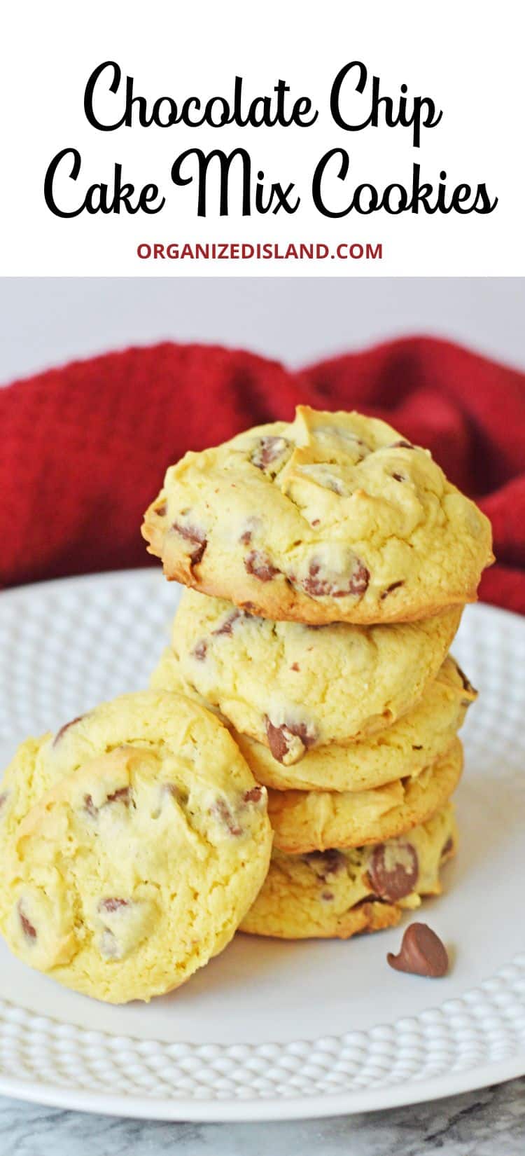 Chocolate Chip Cake Mix Cookies - Organized Island