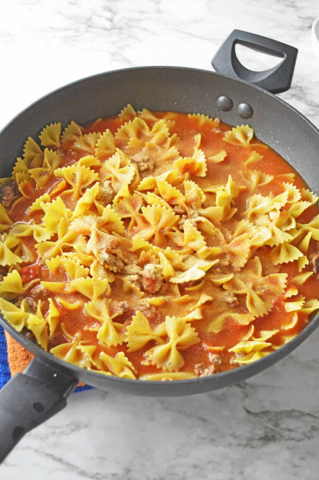 Easy One Pot Deconstructed Lasagna - Organized Island