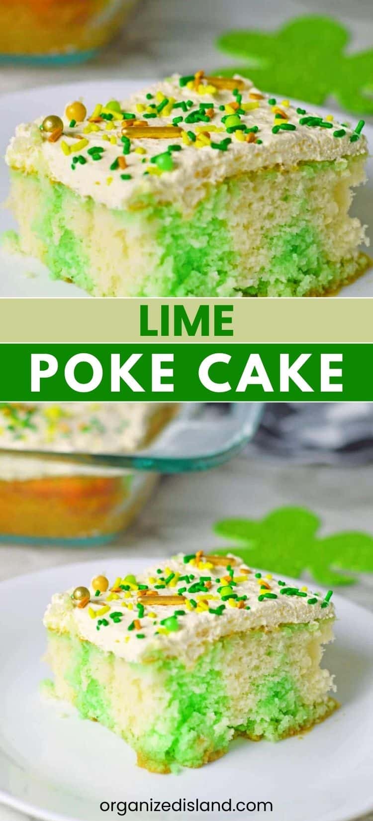 Lime Poke Cake - Organized Island