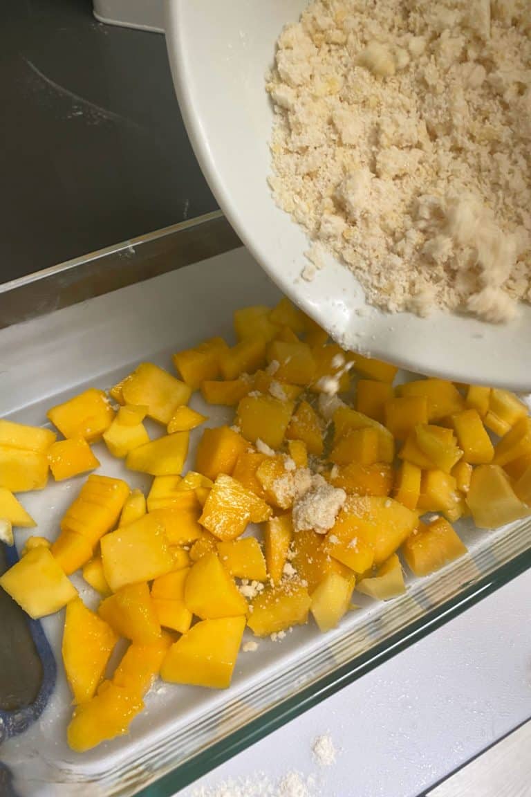 Easy Mango Crumble - Just 6 Ingredients - Organized Island