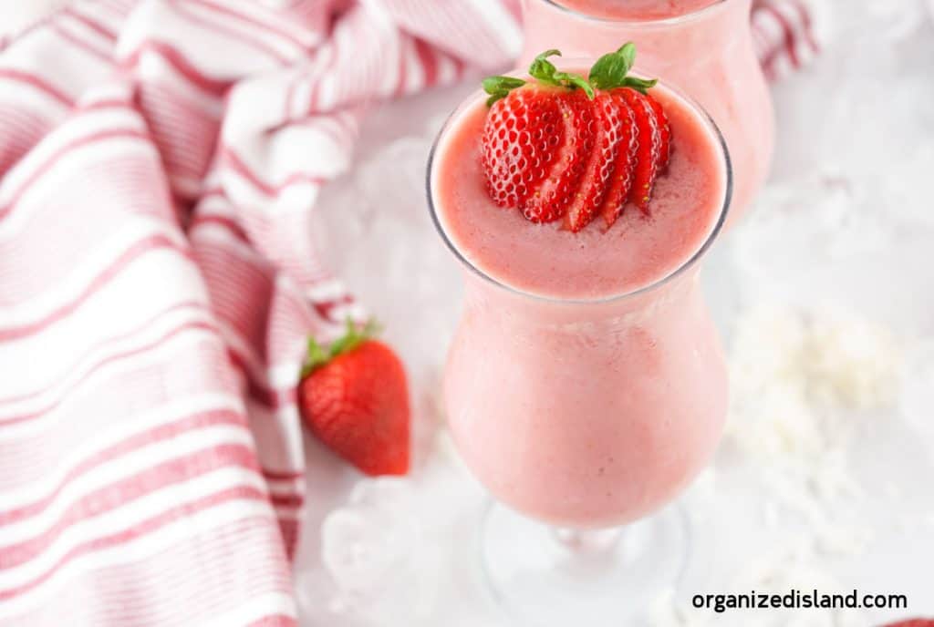 Easy Strawberry Pina Colada Recipe - Organized Island