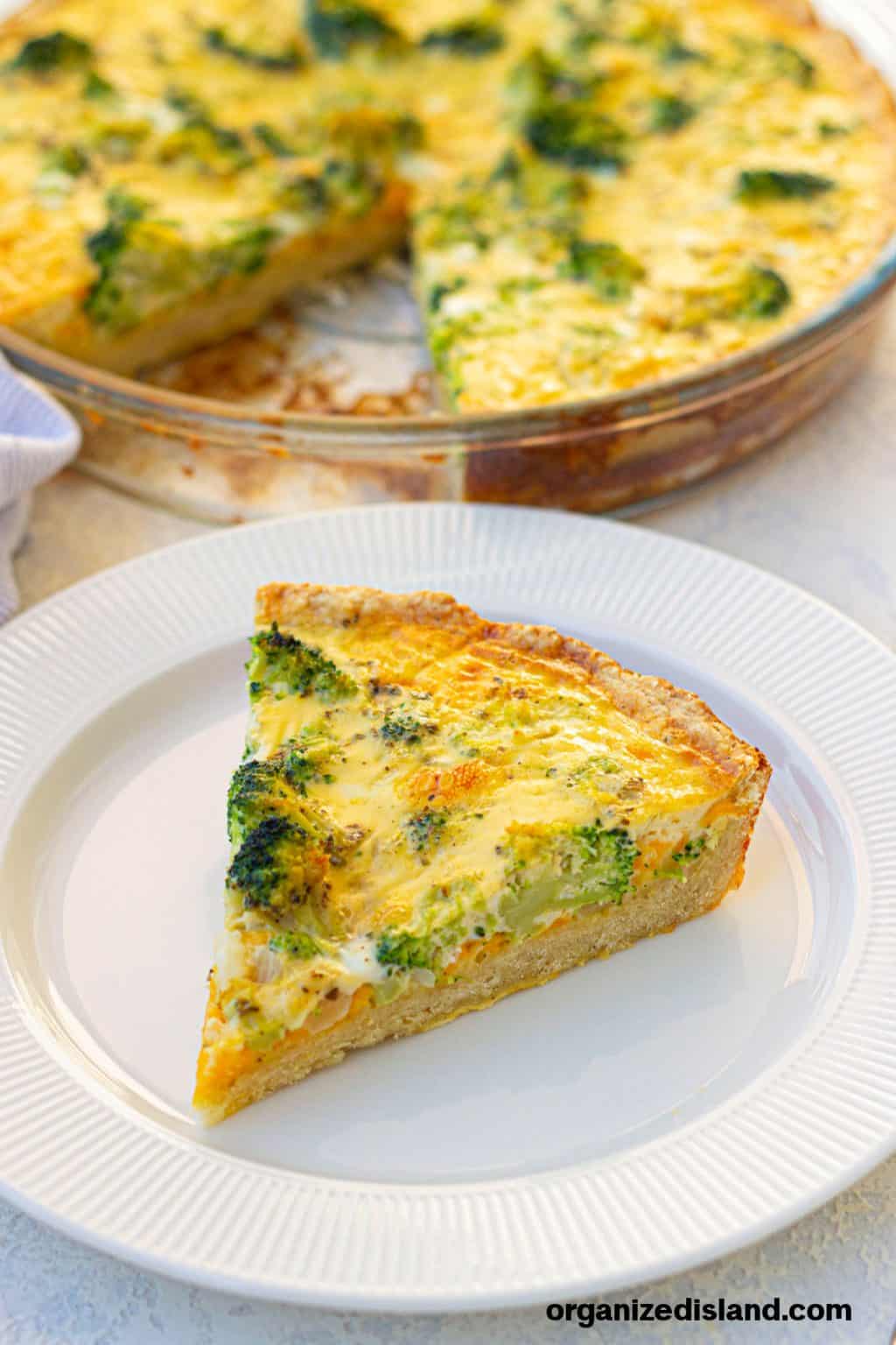 Broccoli and Cheese Quiche - Organized Island