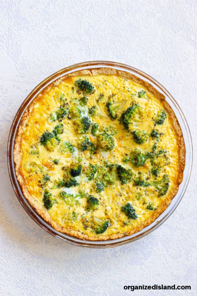 Broccoli and Cheese Quiche - Organized Island