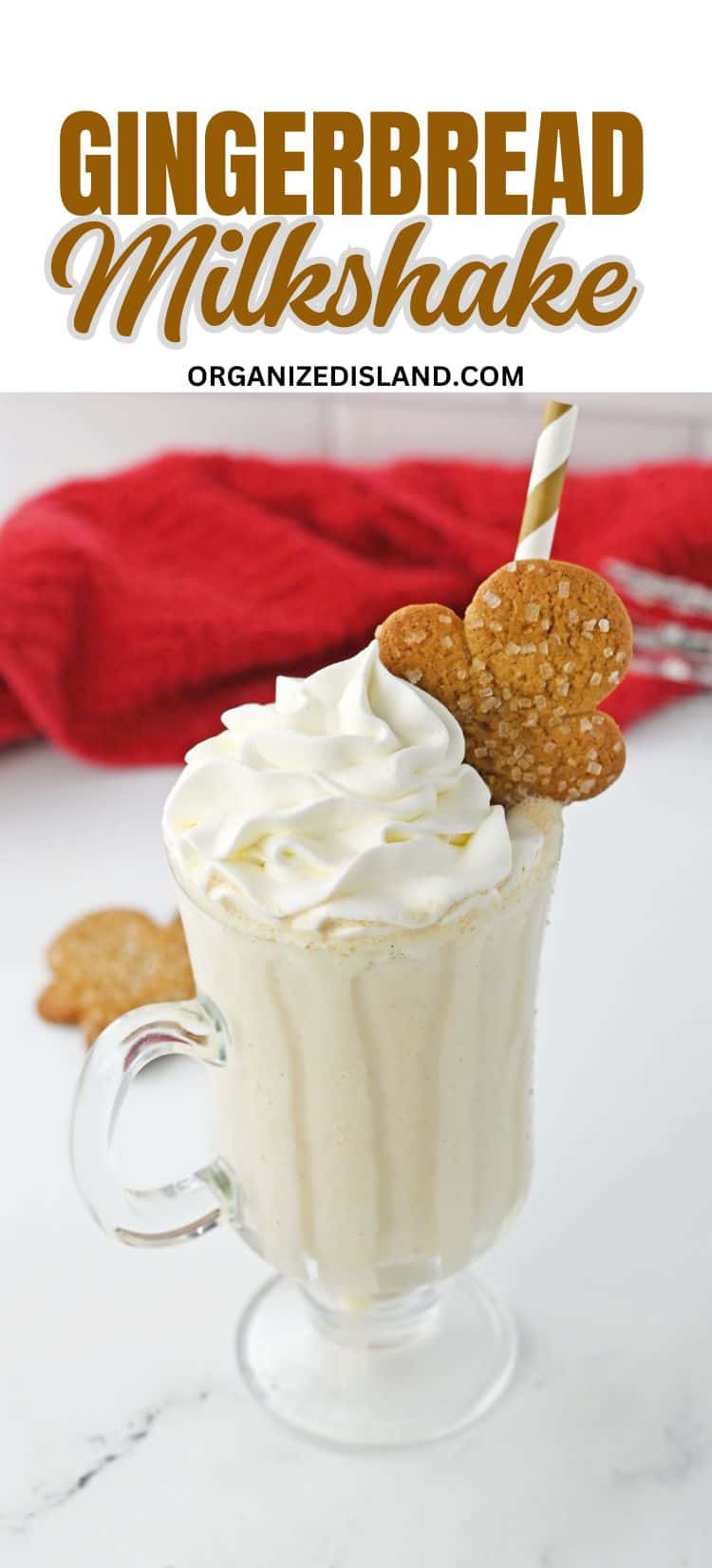 Gingerbread Milkshakes - Organized Island