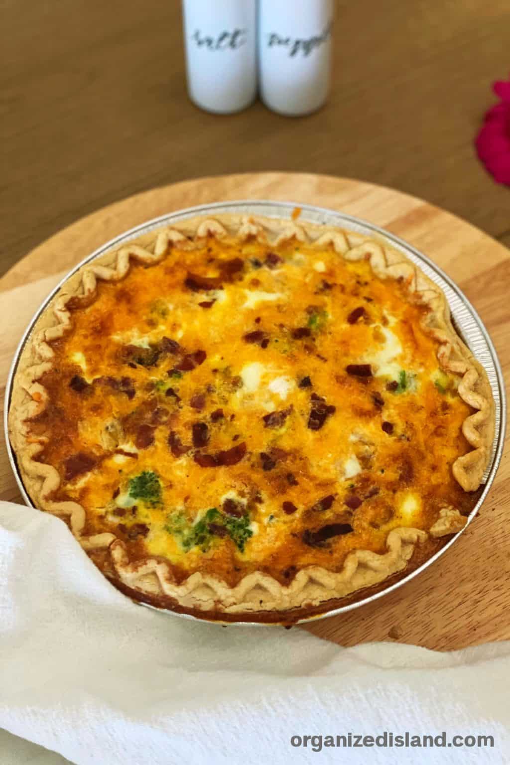 Bacon Broccoli Quiche - Organized Island