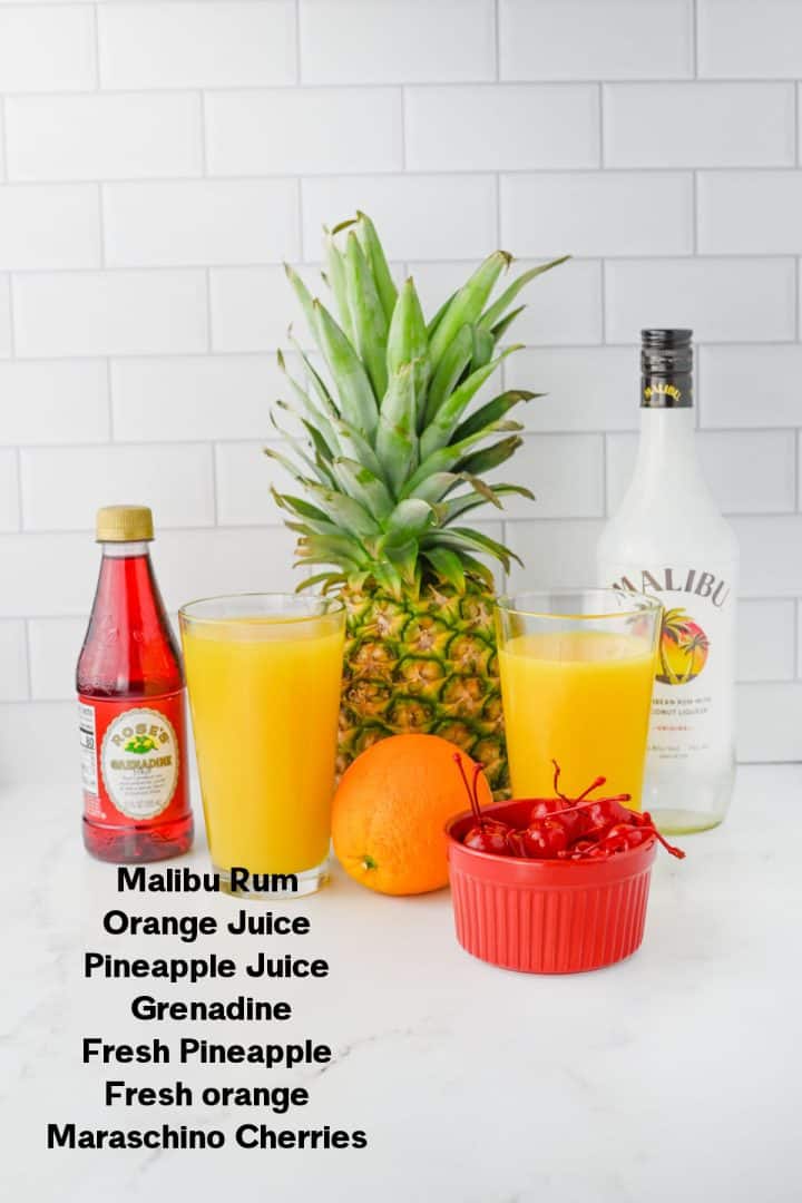 Malibu Sunset Cocktail - Organized Island