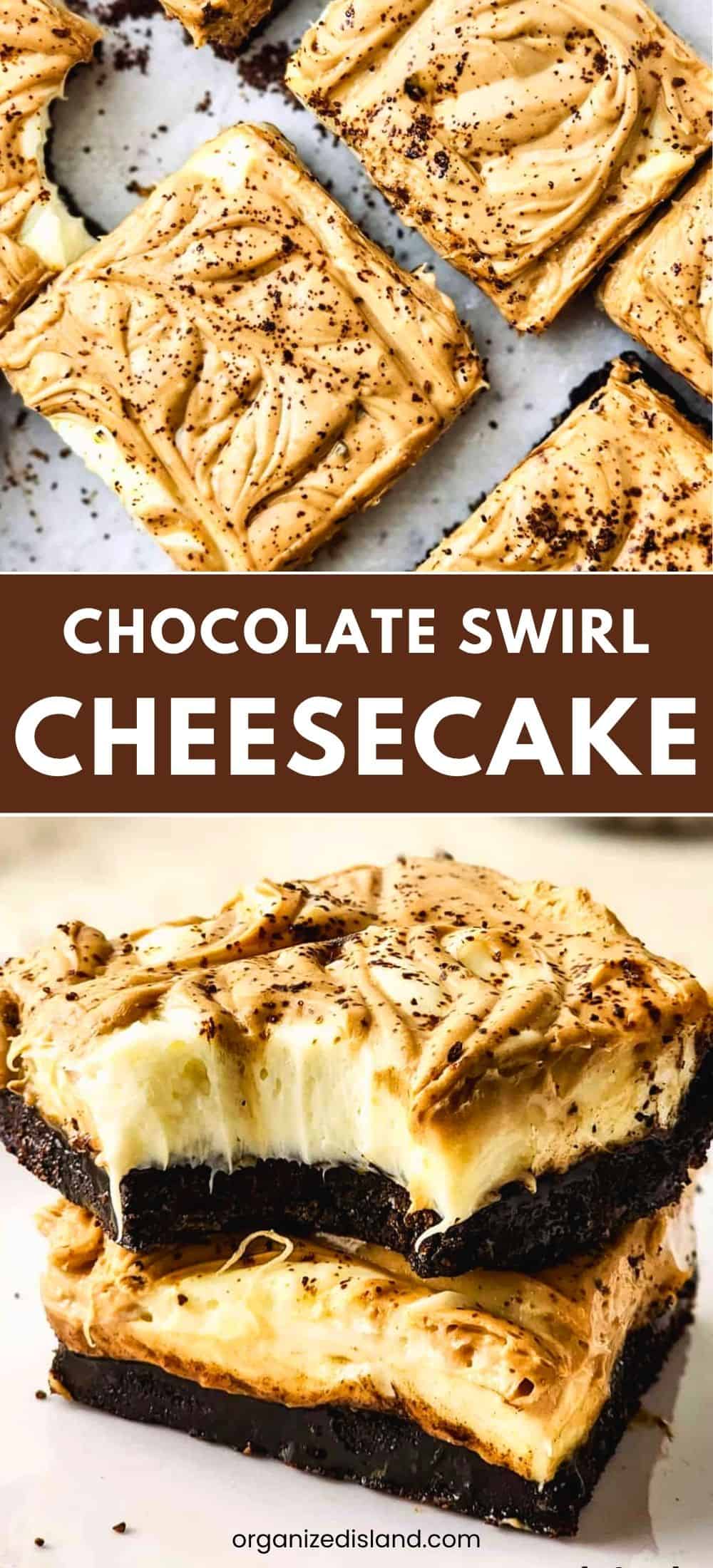 Chocolate Swirl Cheesecake - Organized Island