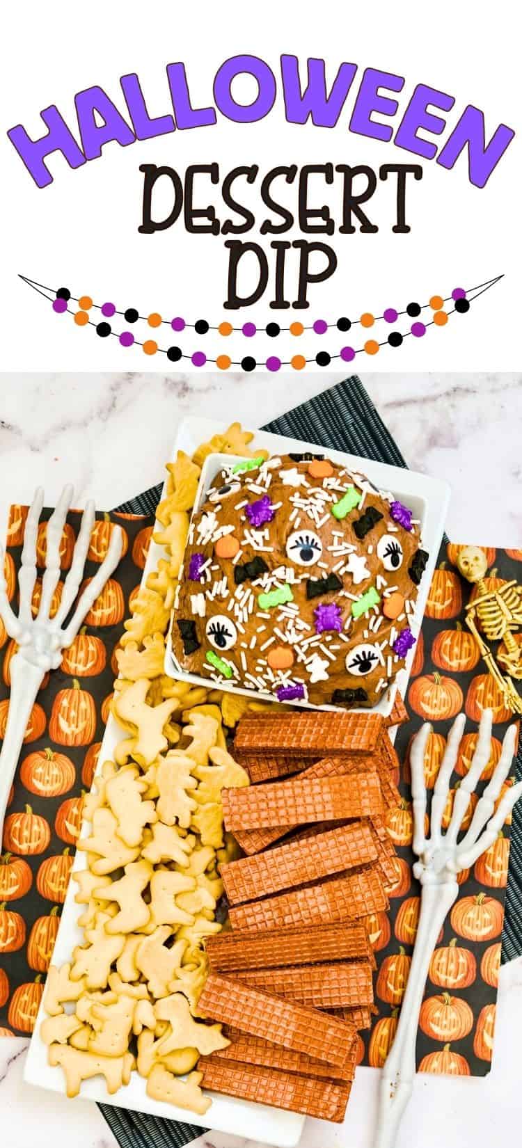 Spooky Chocolate Halloween Dessert Dip - Organized Island