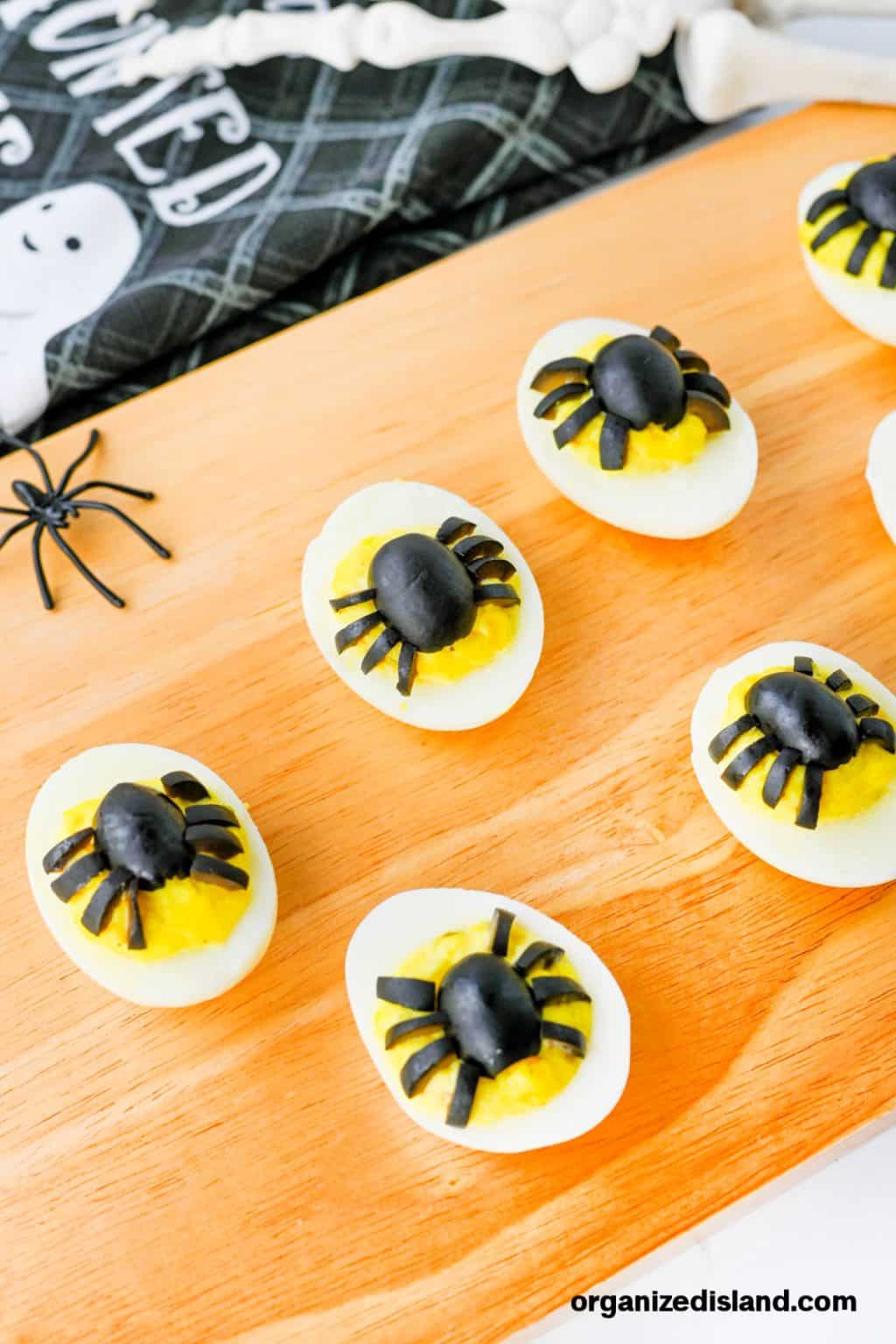 Spider Deviled Eggs - Organized Island