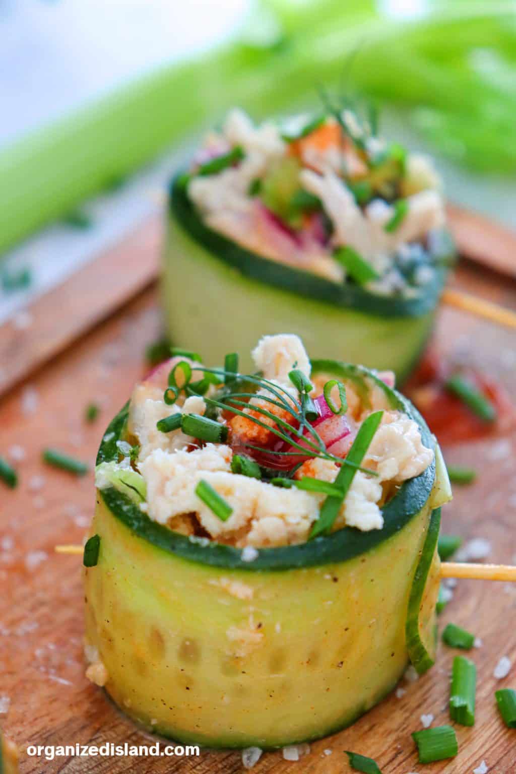 Easy Cucumber Roll Ups Recipe - Organized Island