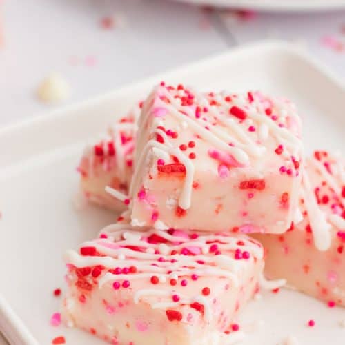 Pink Valentine's Day Fudge Recipe - Organized Island