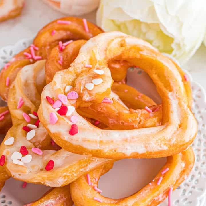 Easy and Cute Heart Shaped Donuts - Organized Island