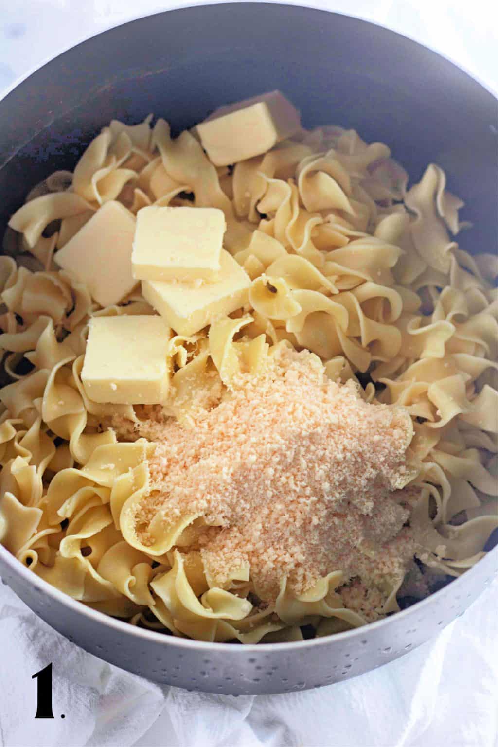 Parmesan Buttered Noodles - Organized Island