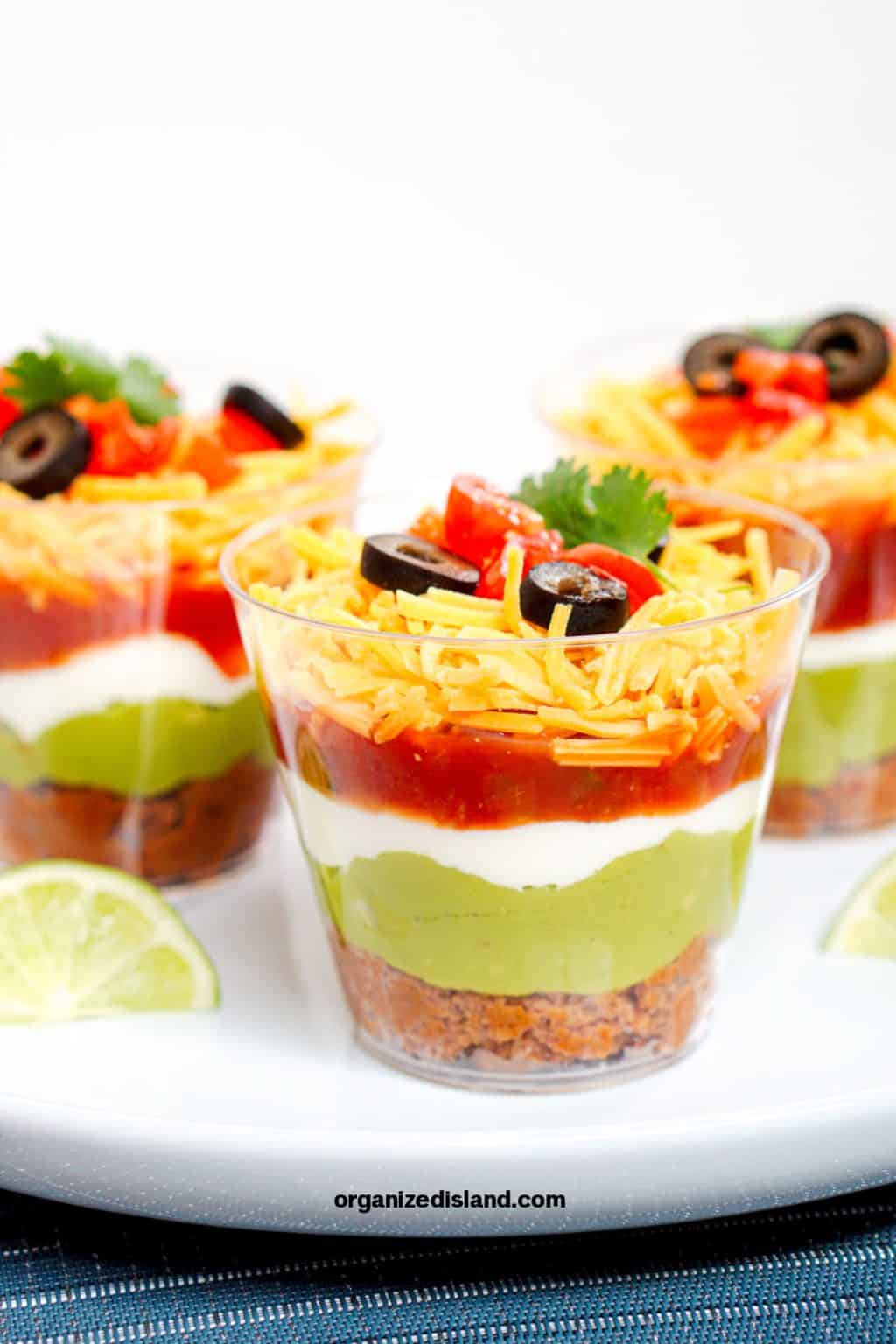 Easy 7 Layer Dip Cups – Perfect Party Appetizer - Organized Island