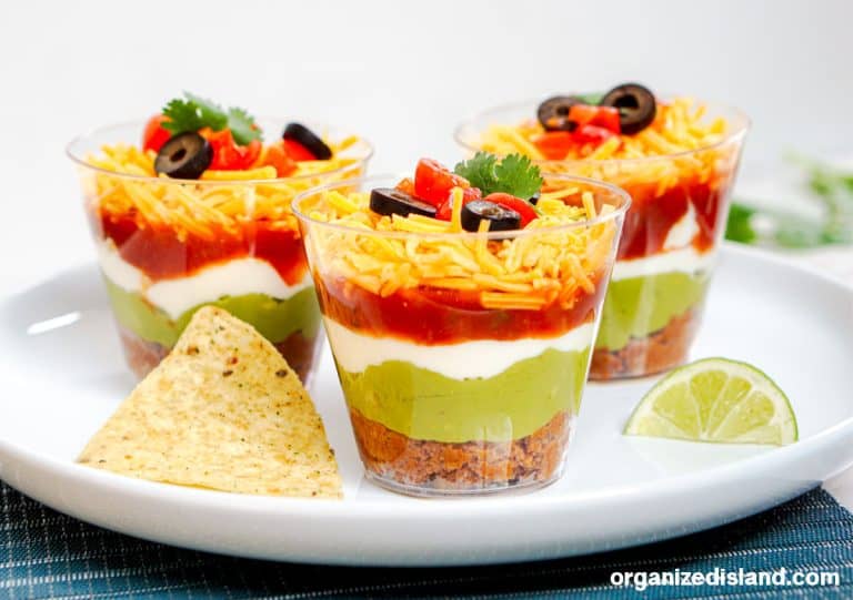 Easy 7 Layer Dip Cups – Perfect Party Appetizer - Organized Island