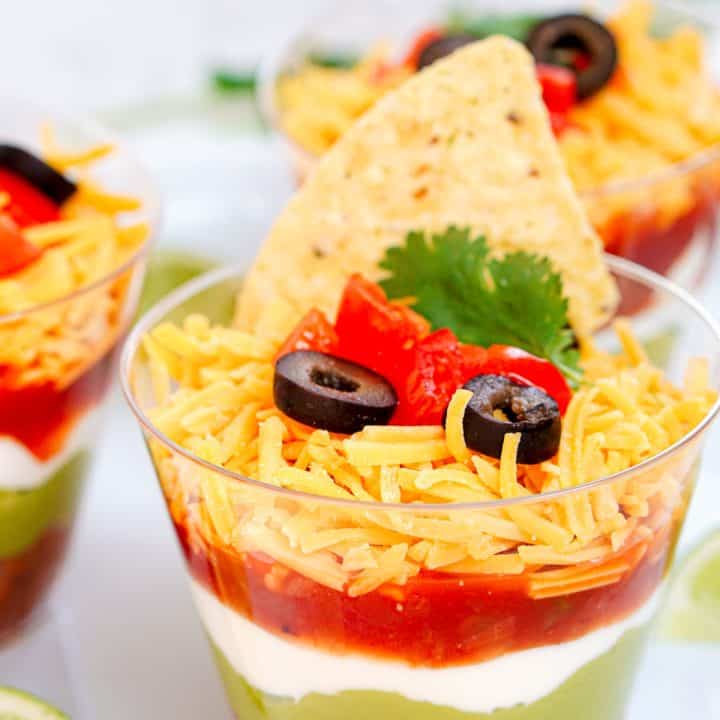 Easy 7 Layer Dip Cups – Perfect Party Appetizer - Organized Island