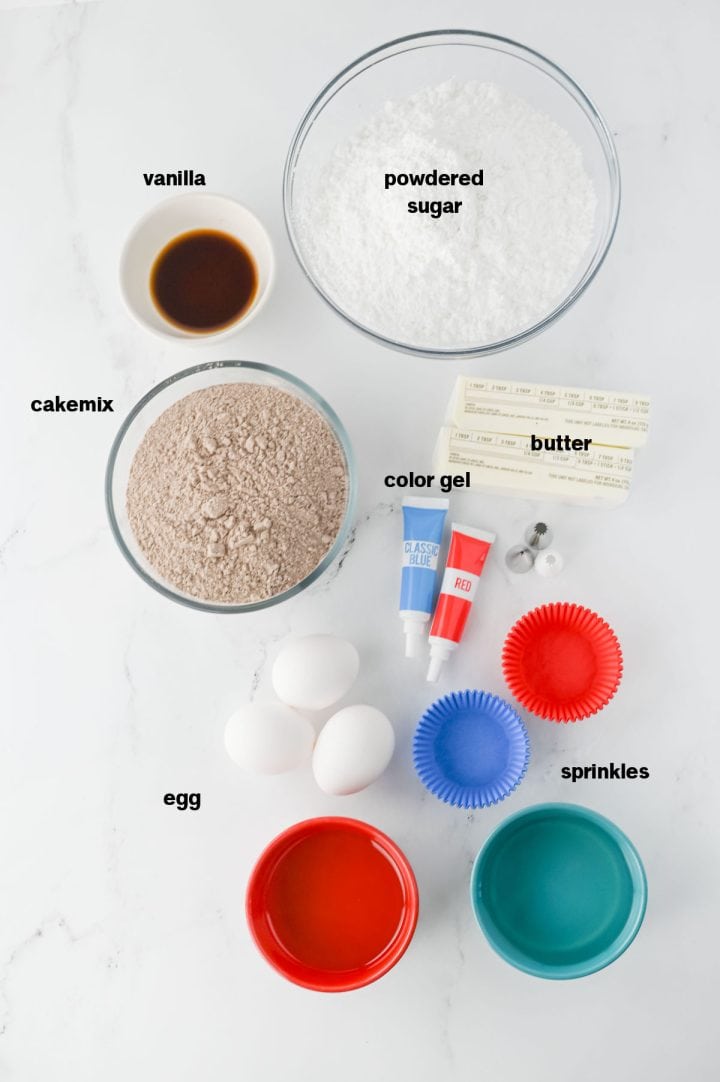 Flag Cupcakes - Organized Island