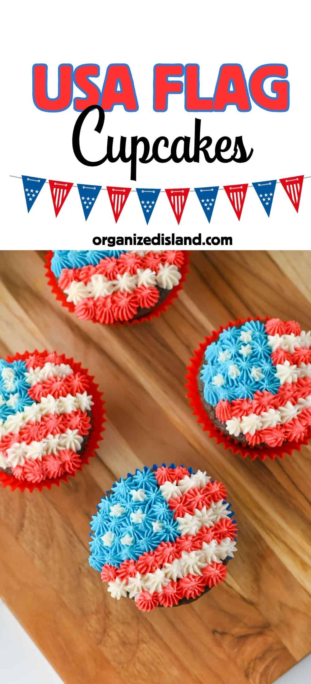 Flag Cupcakes - Organized Island