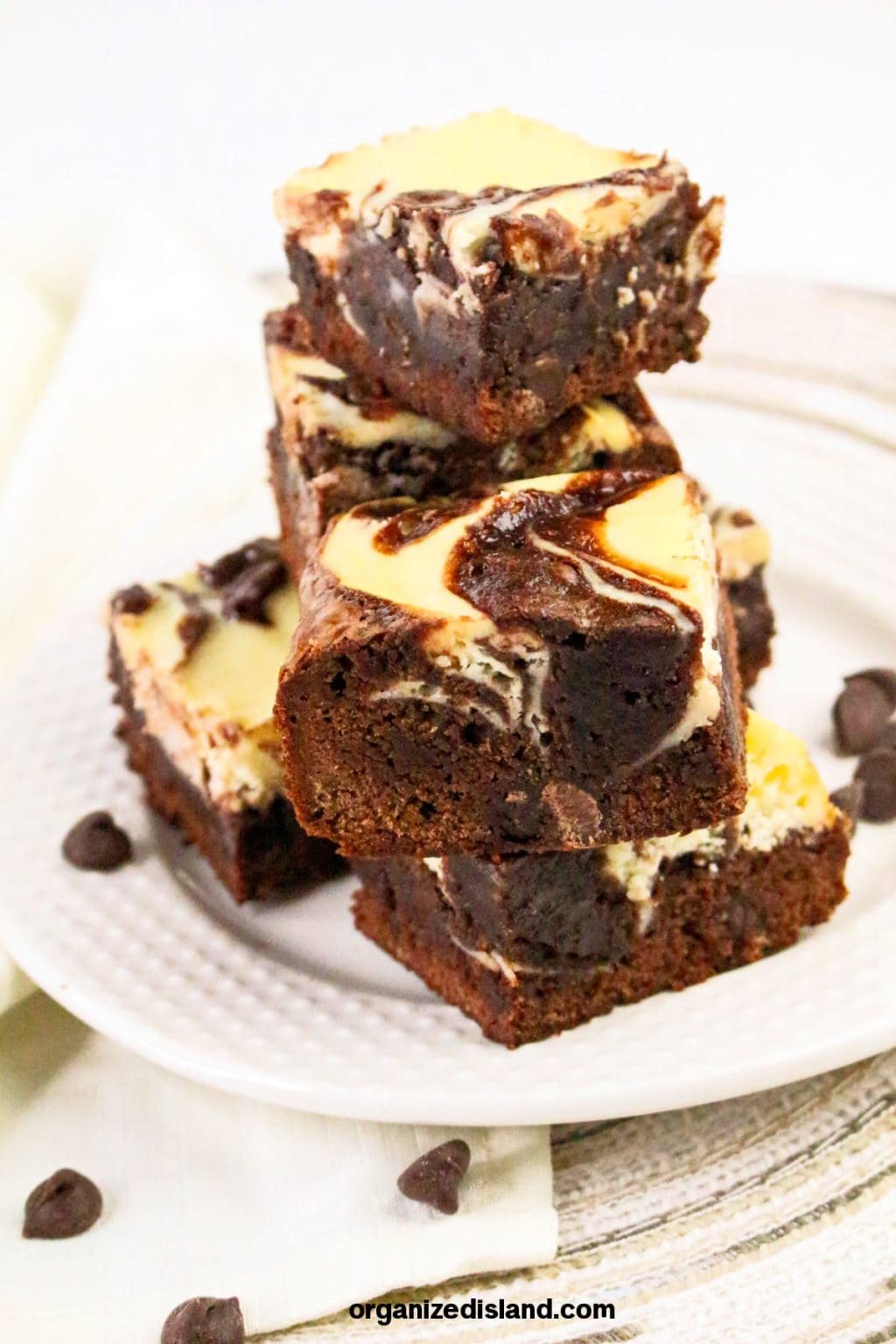 Chocolate Cheesecake Brownies - Organized Island
