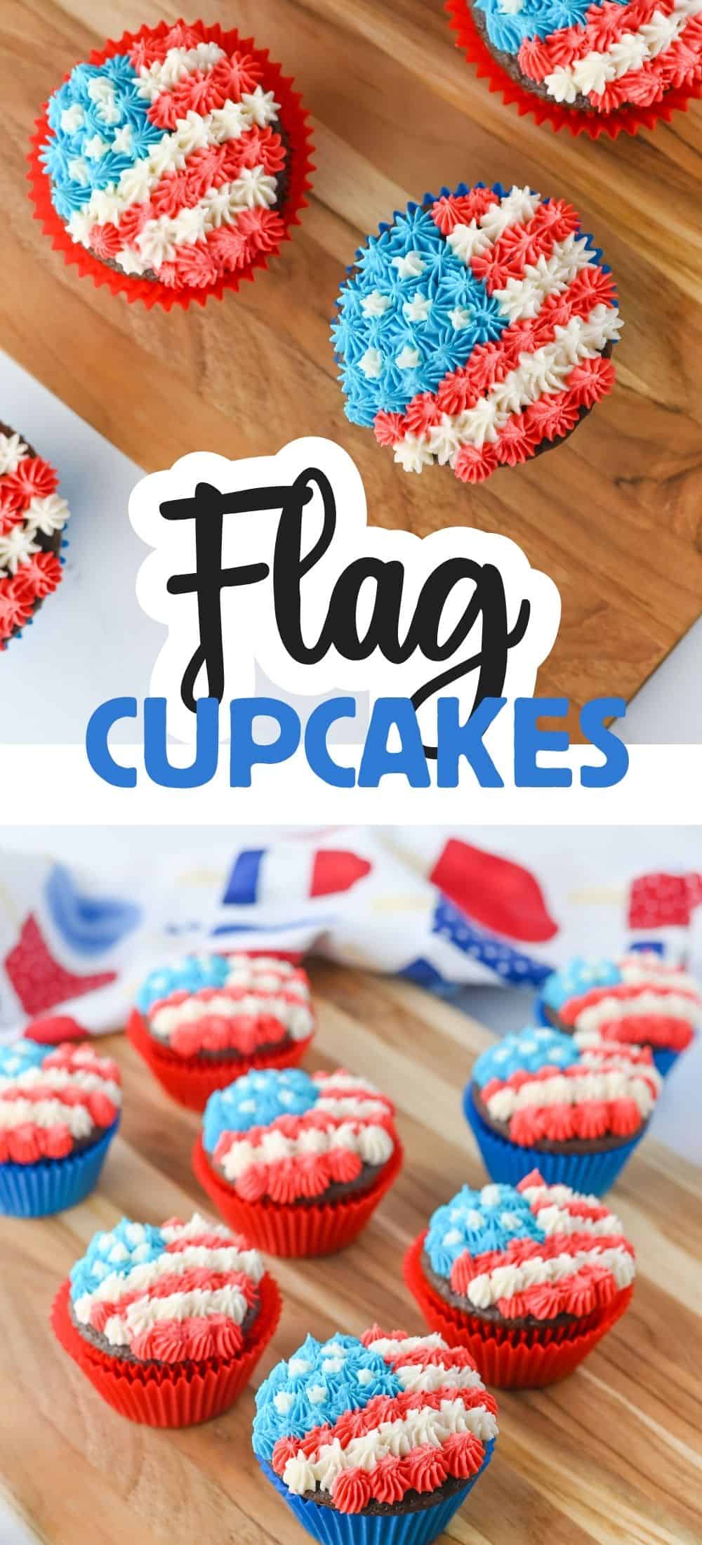 Flag Cupcakes - Organized Island