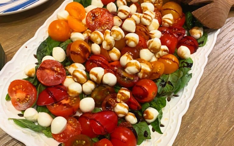 Creamy and Easy Burrata Caprese Recipe - Organized Island