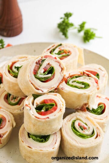 Turkey and Cheese Pinwheels - Organized Island