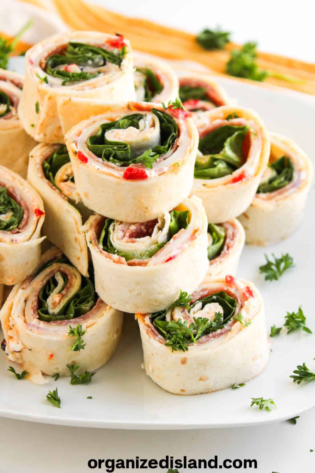 Easy Taco Pinwheels Appetizer Recipe - Organized Island