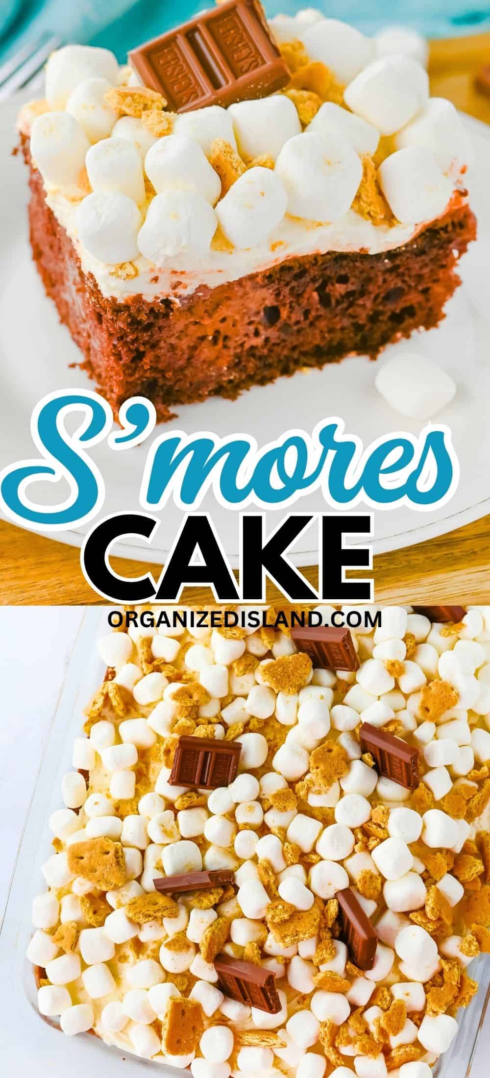 Easy S'mores Cake Dessert Recipe - Organized Island