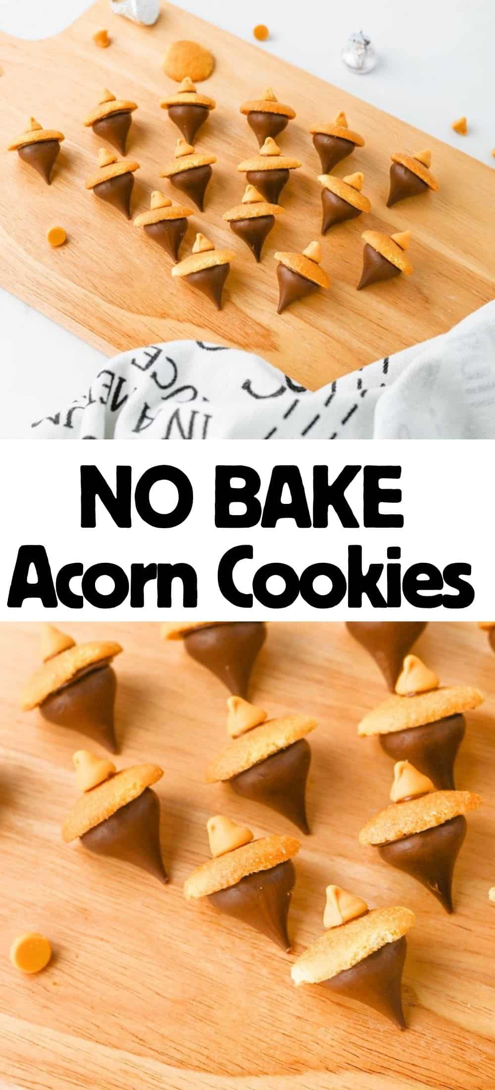 Easy No Bake Acorn Cookies Recipe - Organized Island