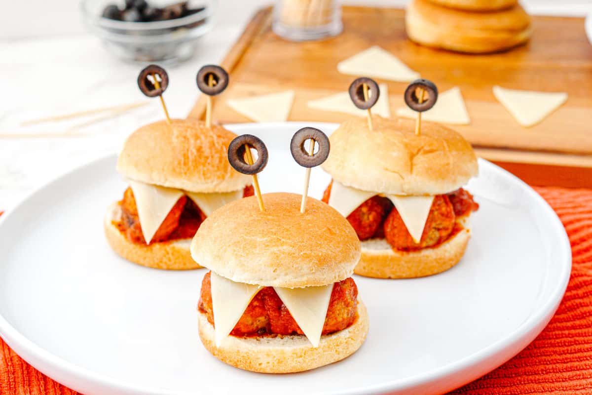 Monster Meatball Sliders Recipe - Organized Island