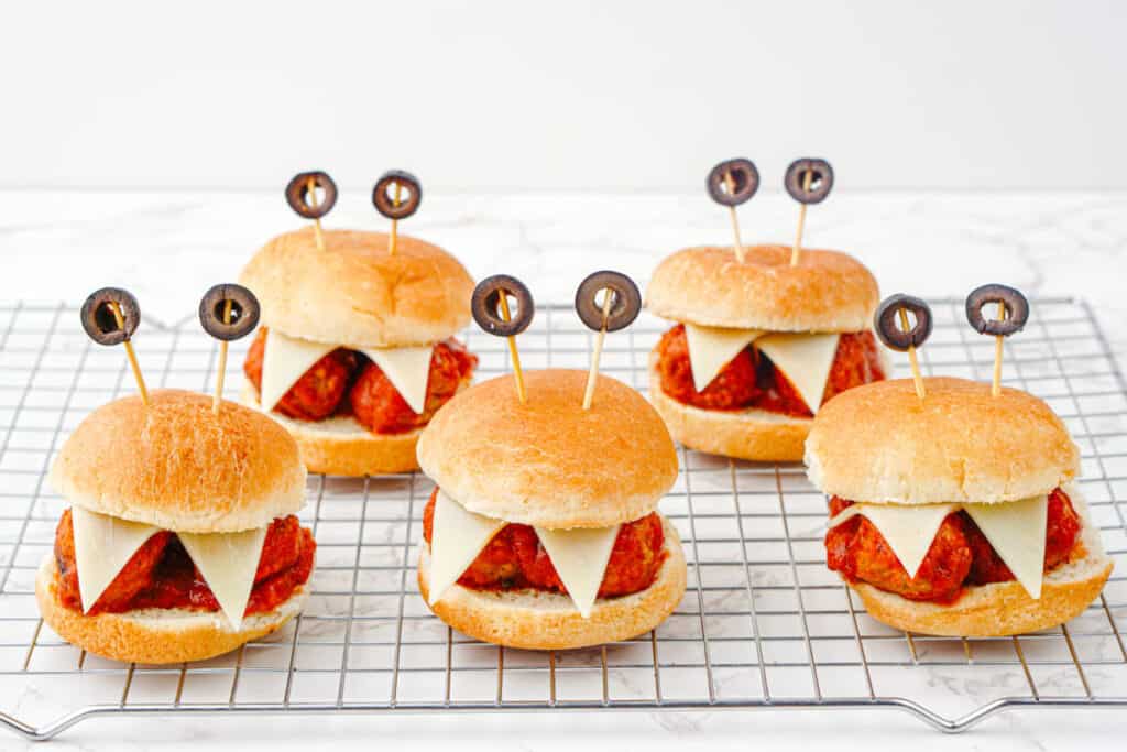 Monster Meatball Sliders Recipe - Organized Island