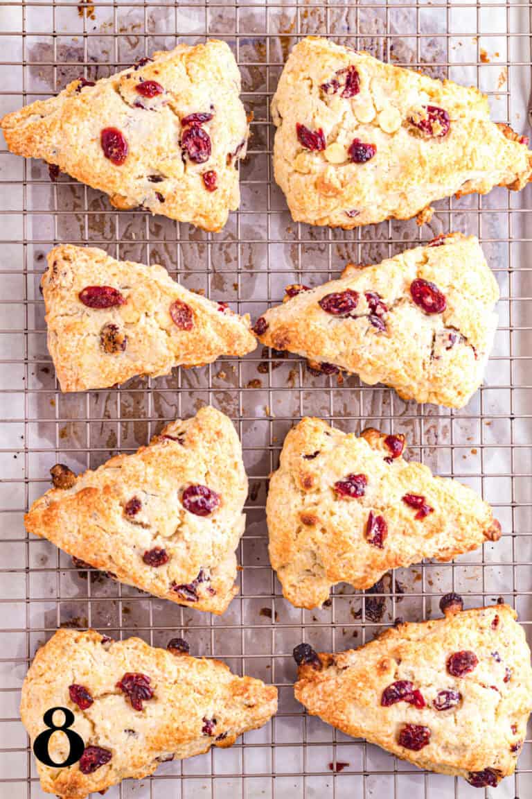 Cranberry White Chocolate Scones - Organized Island