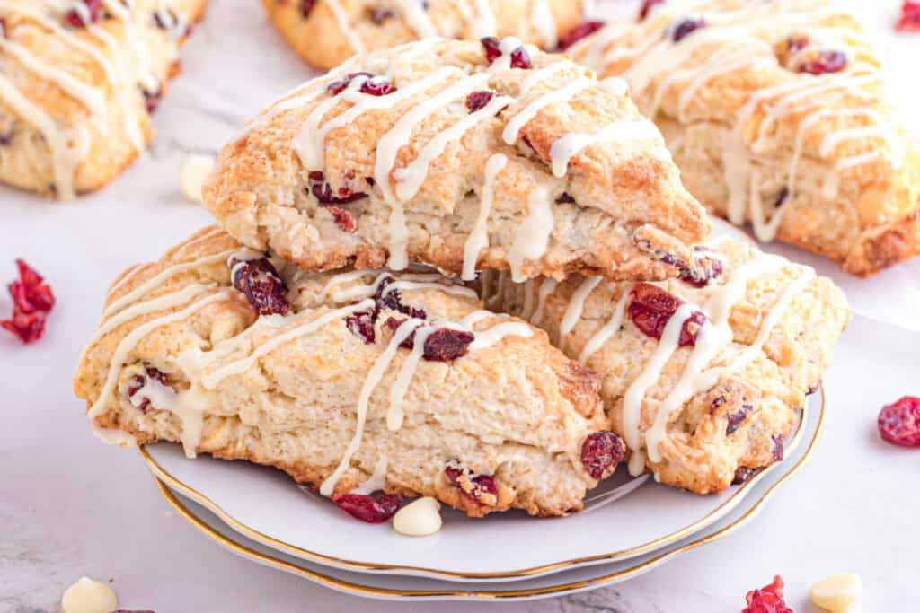Cranberry White Chocolate Scones - Organized Island