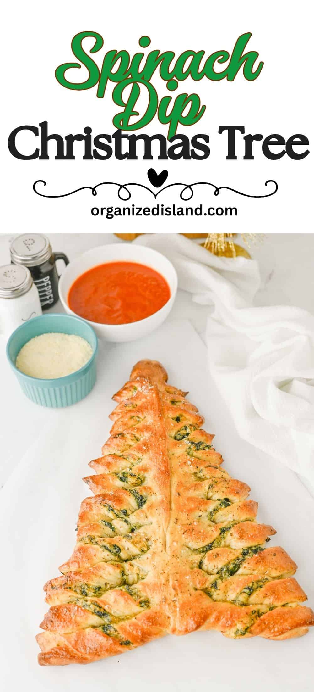 Spinach Dip Christmas Tree - Organized Island